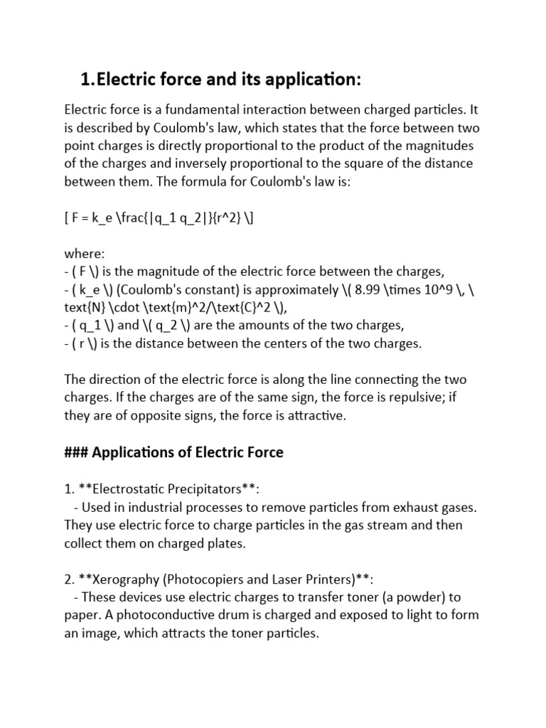 Applied Physics Course | PDF | Electric Charge | Electric Field Applied Physics Course | PDF | Electric Charge | Electric Field