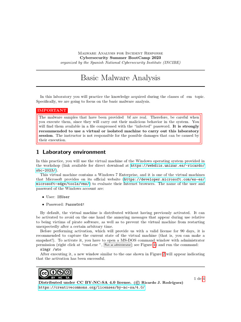 Lab1 Intro Malware Analysis | PDF | Malware | Computer Security Lab1 Intro Malware Analysis | PDF | Malware | Computer Security