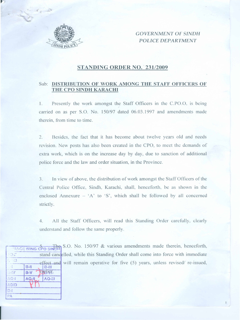 17-Ppo Standing Order | PDF