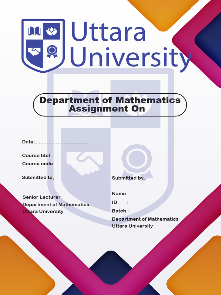 Assignment Cover Page (Senior Lecturer) | PDF