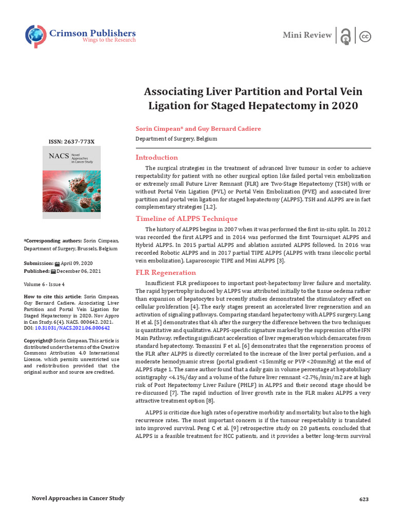 Associating Liver Partition and Portal Vein Ligation For Staged ...