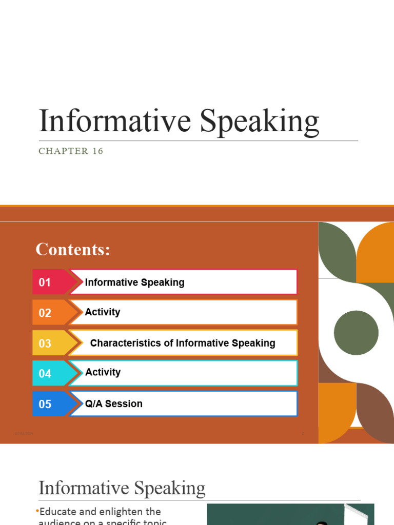 Informative Speaking | PDF | Creativity | Learning Styles