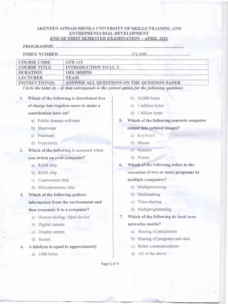 Introduction To I.C.T. GPD, L100. | PDF | Internet | World Wide Web