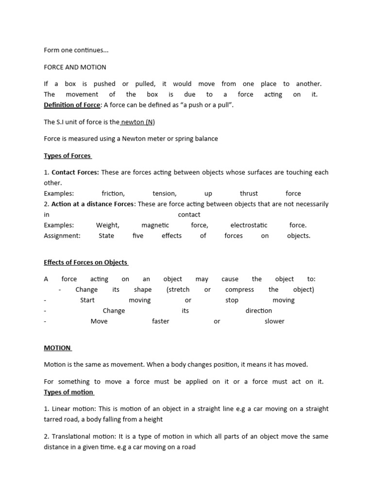 Form One Physics contin-WPS Office | PDF | Science & Mathematics | Philosophy