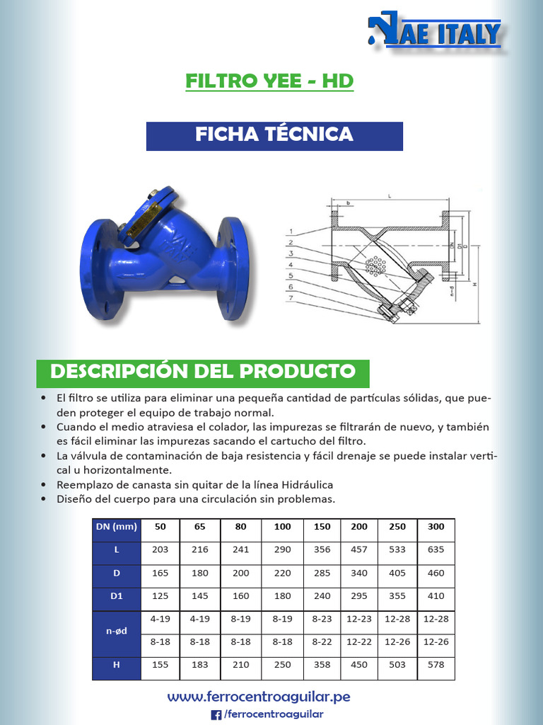 Ficha Técnica Filtro Yee | PDF