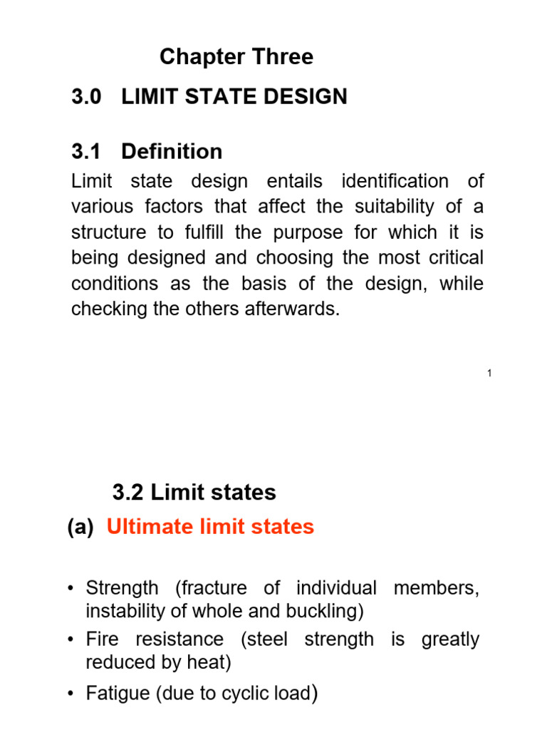 Chapter 3 - Limit State Design | PDF | Strength Of Materials | Concrete