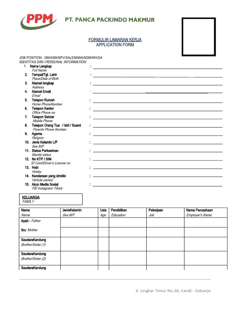 Form Lamaran PPM | PDF | Karier & Perkembangan