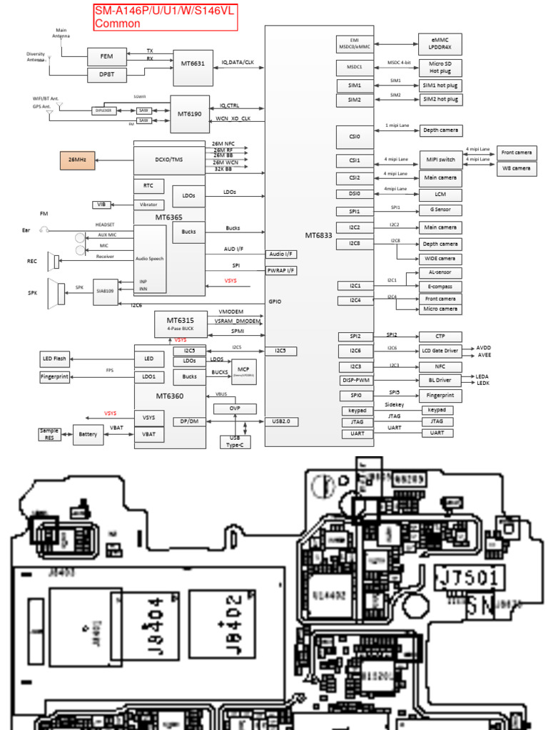 Samsung A14 SM-A146P Block Diagram | PDF | Digital Technology ...