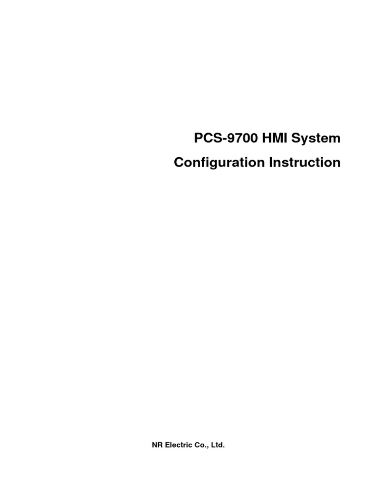 PCS-9700 HMI System Configuration Instruction_V1.00 | PDF | User Interface | Command Line Interface