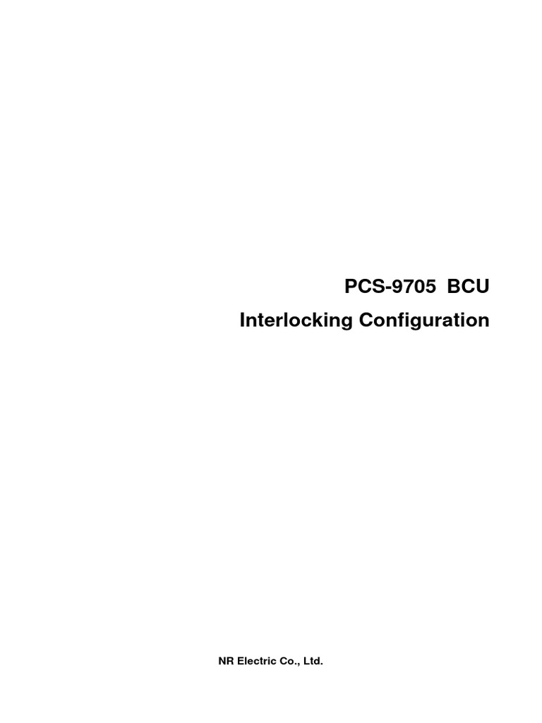 PCS-9705 BCU Interlocking Configuration - V1.01 | PDF | Computer File | Logic