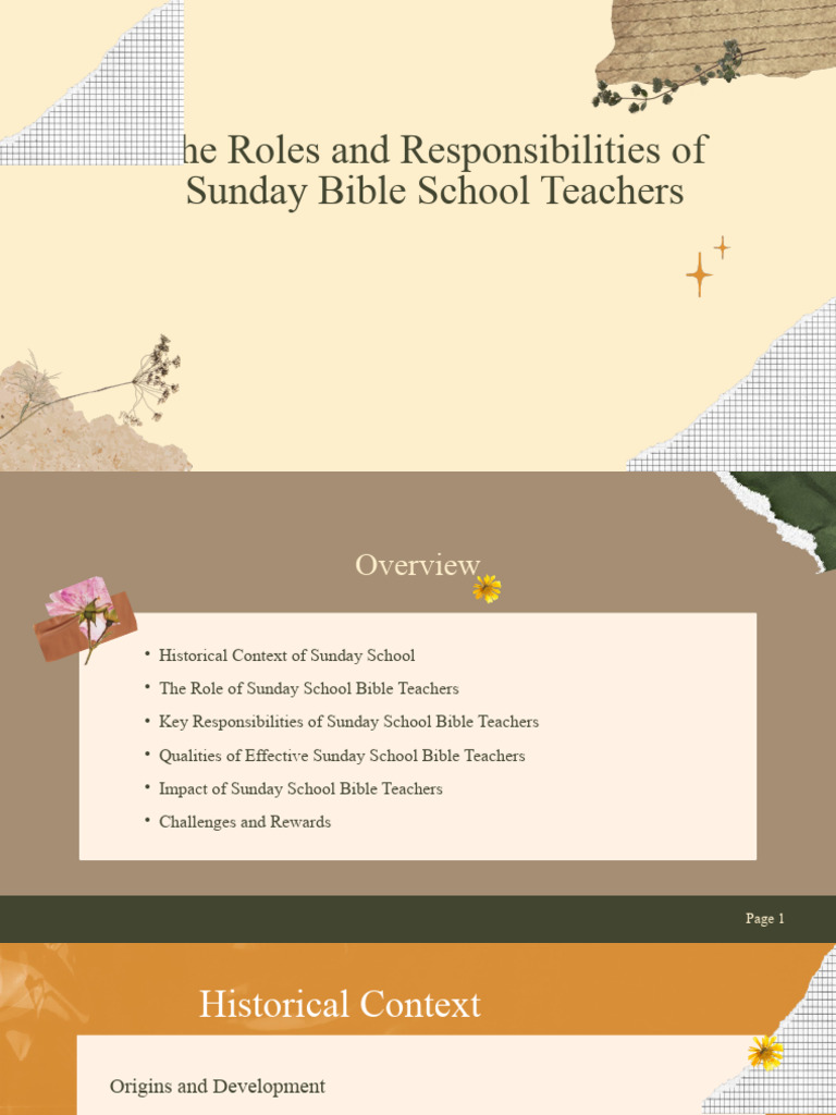 Sunday School Teacher's Guide | PDF | Bible | Spirituality