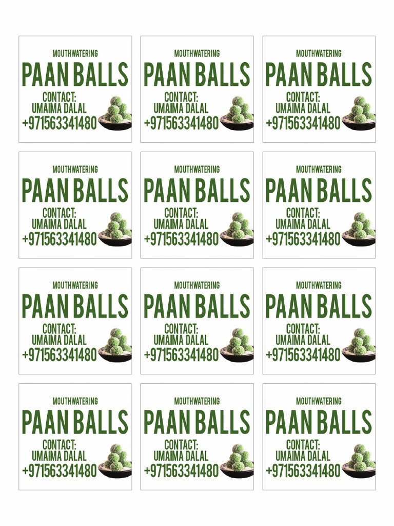 Paan Ball Sticker | PDF