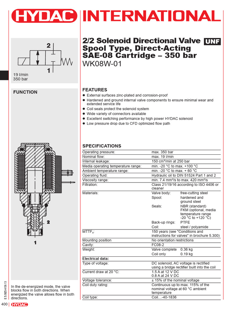 HYDAC | PDF | Valve | Rectifier