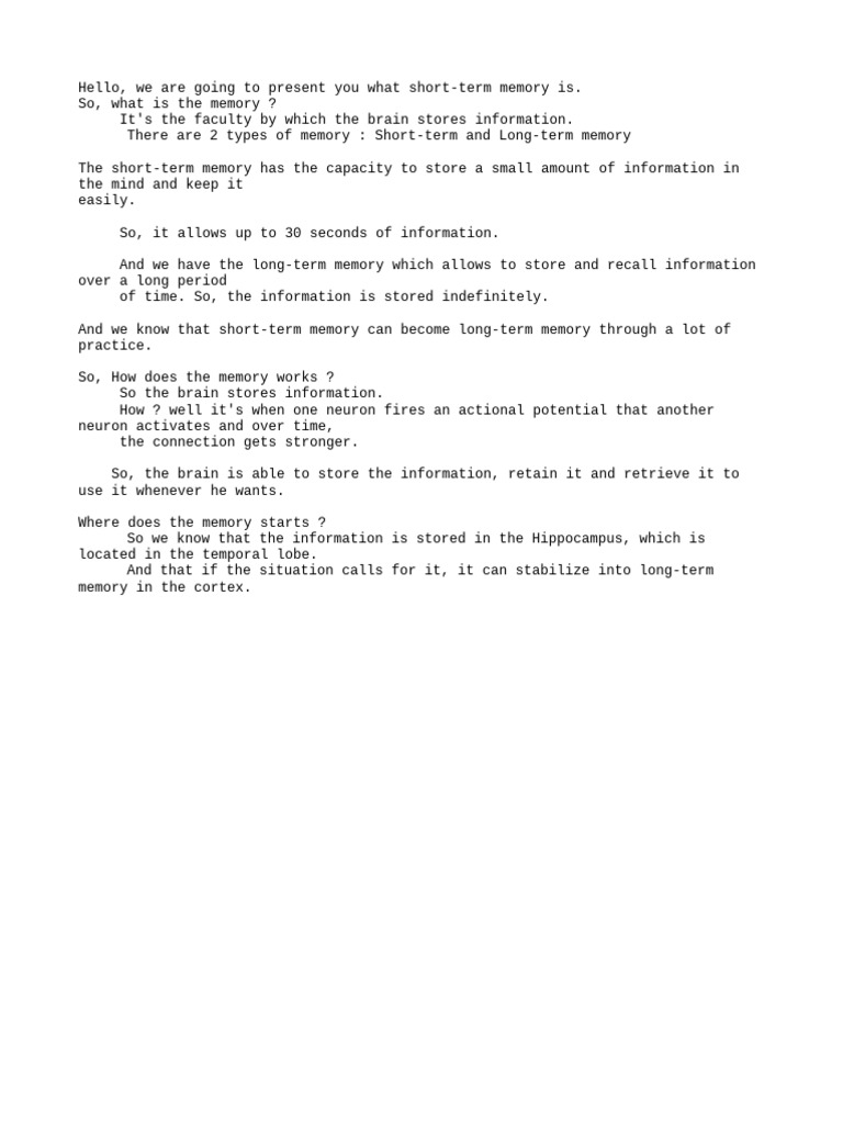 Understanding Short-Term Memory | PDF | Wellness | Science & Mathematics