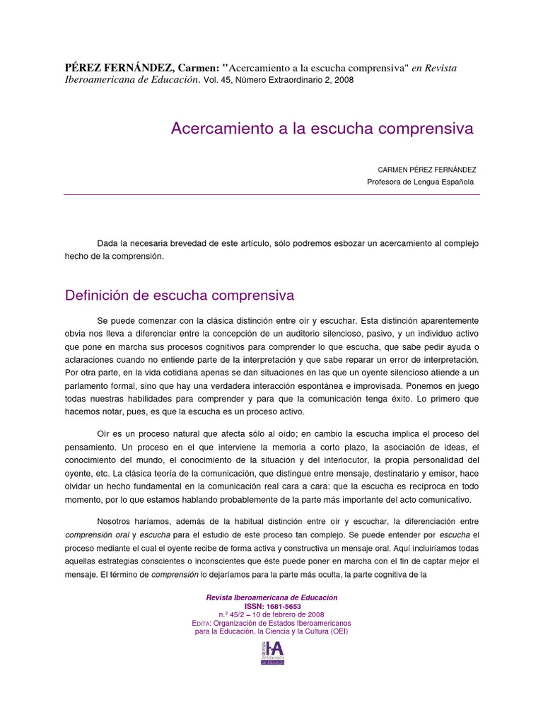 La Escucha Activa o Escucha Comprensiva 28parte 3 Cinco Principios de ...