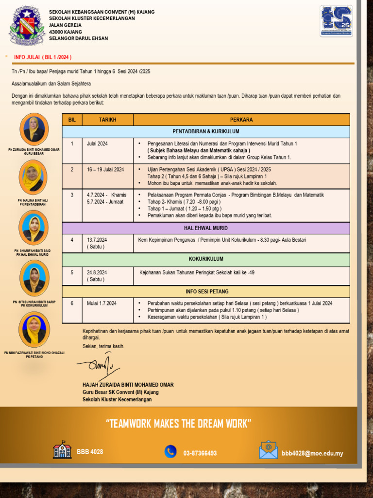 Info Conjas Julai Bil 1 2024-1 | PDF