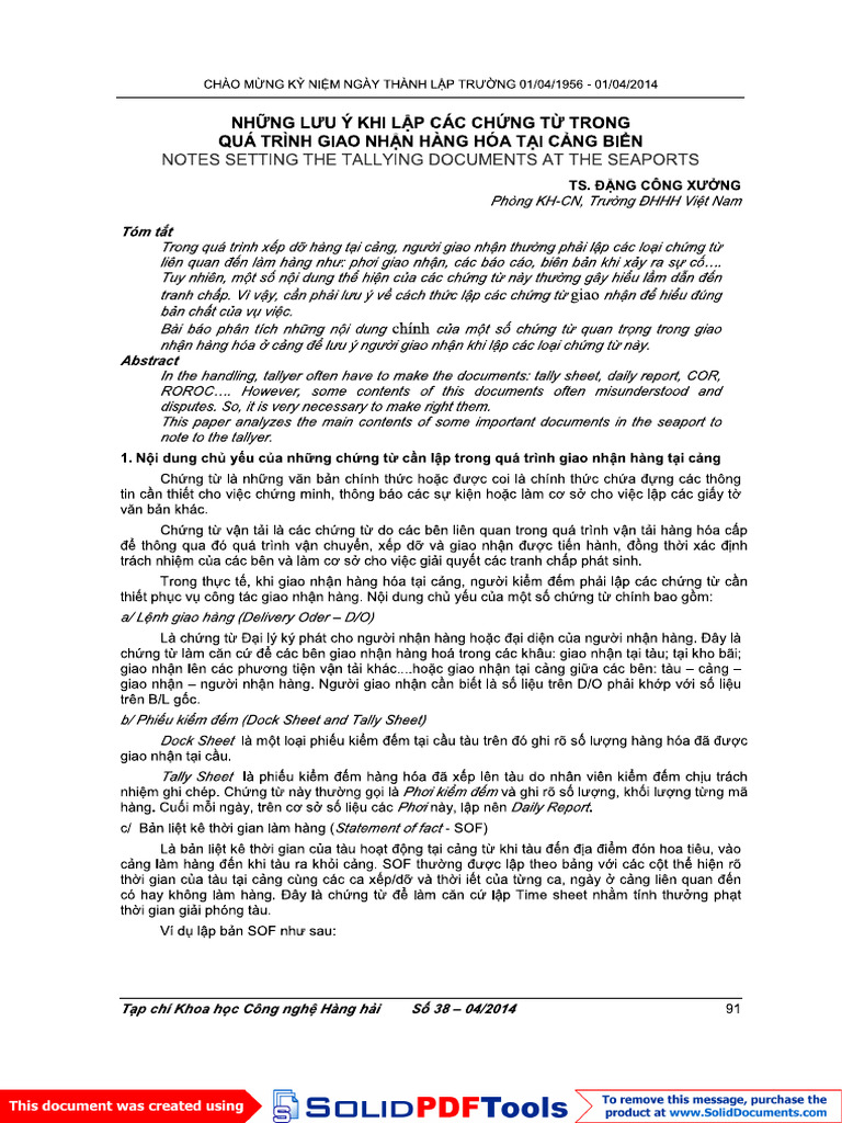 91 - Nhung Luu y Khi Lap Cac Chung Tu Trong | PDF