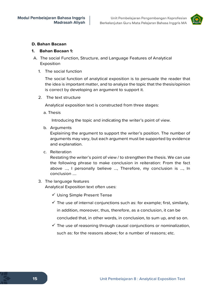 Exposition Text Hal.23-25 | PDF | English Language | Argument