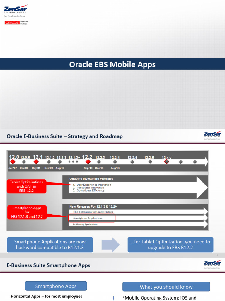 Oracle EBS Mobile Apps Overview | PDF | Mobile App | Smartphone