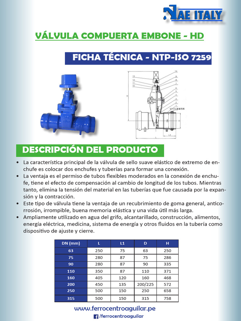 VÁLVULA COMPUERTA EMBONE | Descargar gratis PDF | Tubería (transporte de fluidos) | Materiales