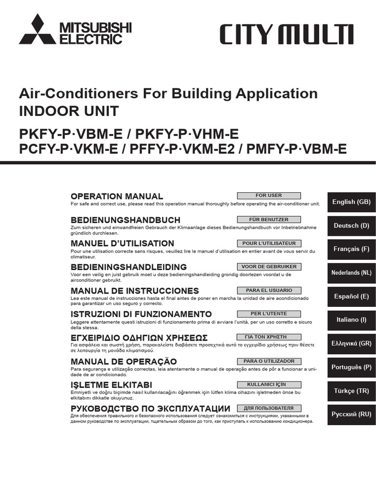 Om Citymulti Pkfy Pcfy Pffy Pmfy ML | PDF | Remote Control | Temperature