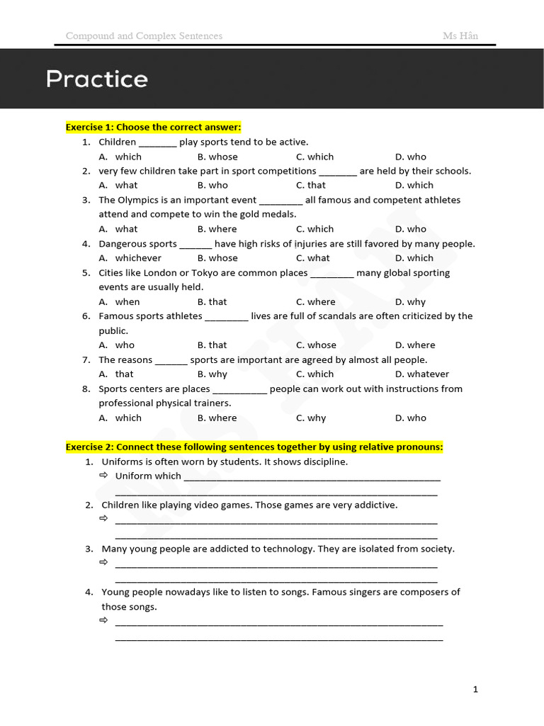 Compound and Complex Sentences | PDF
