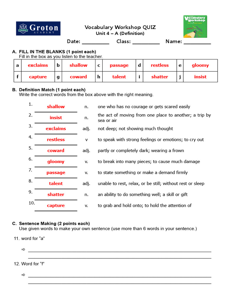 VW Green Quiz 4A - Definition - AK 115 | PDF