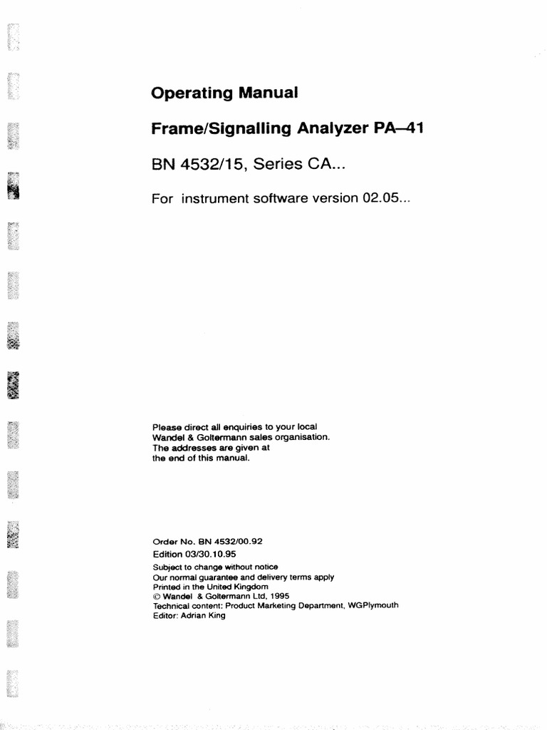 PA-41 OP Manual | PDF