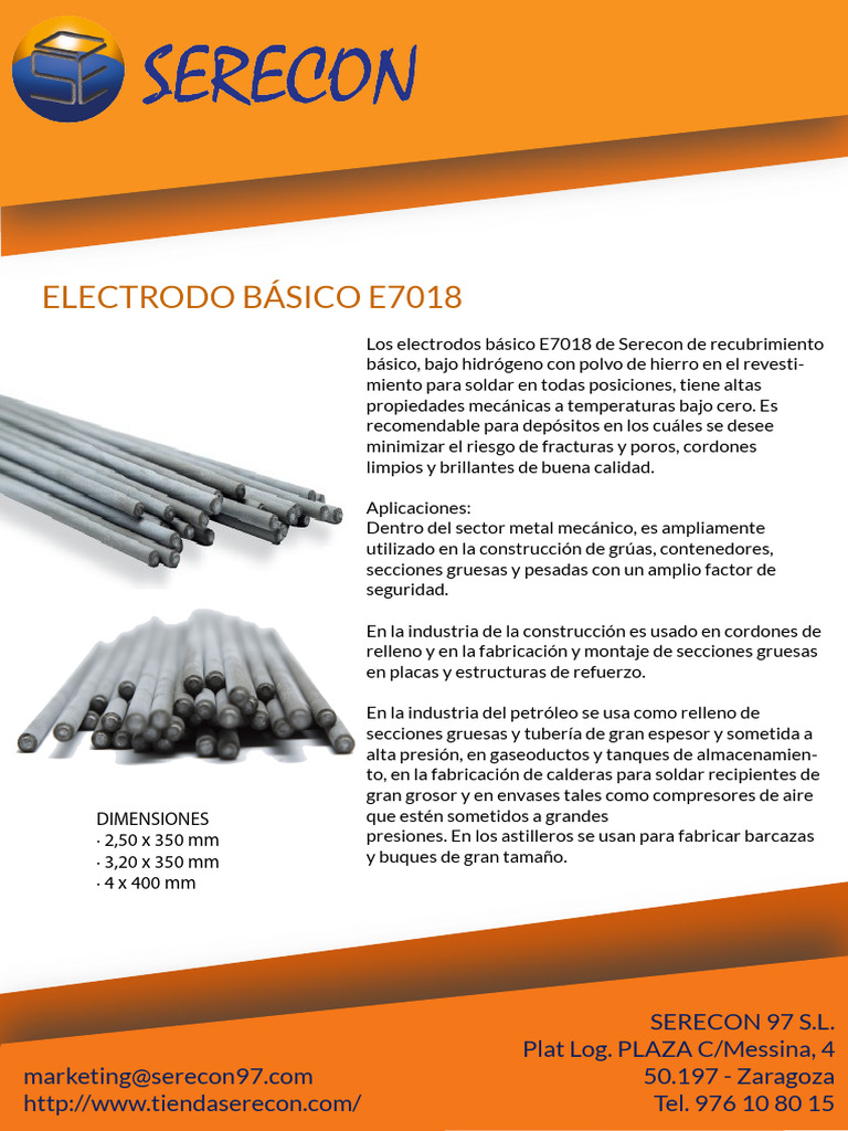 Electrodos Básicos E7018 para Soldadura | PDF
