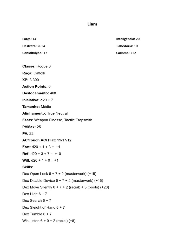 Liam Hunt | PDF | D20 System | Dungeons & Dragons