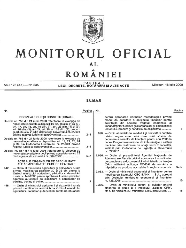 Decizia CCR 857-2008 | PDF