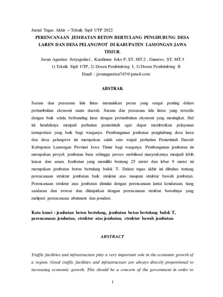 Jurnal Tugas Akhir | PDF