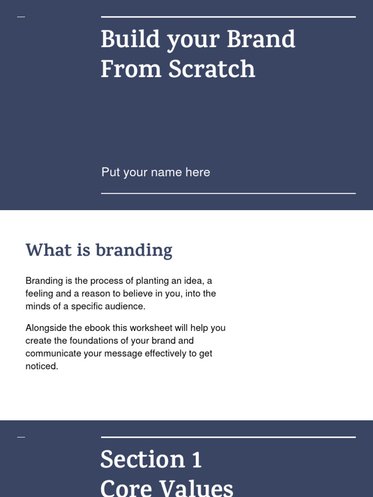 Build Your Brand from Scratch Guide | PDF | Brand | Goal