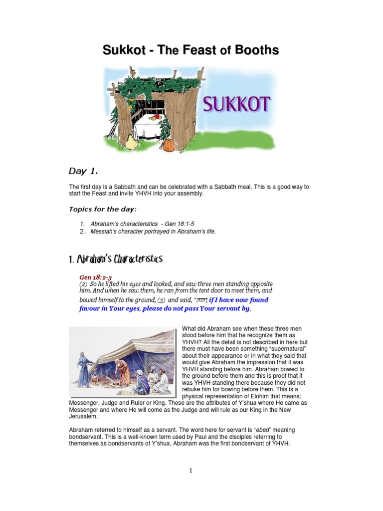 The Feast of Sukkot - Day 1 | Download Free PDF | Spiritual Gift | Prophecy