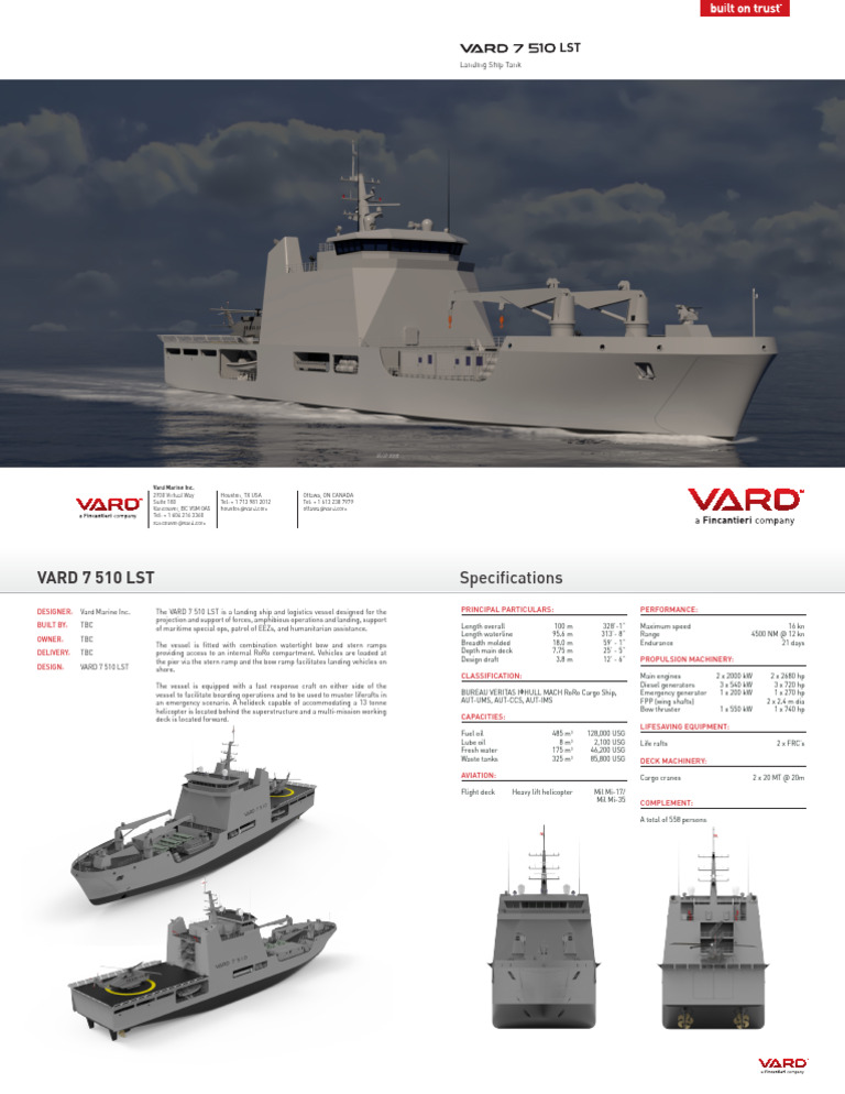 Vard 7 510 LST | PDF | Landing Ship | Ships
