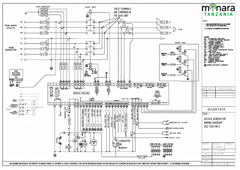 DSE 7320 MK II Drawing - Minara | PDF | Components | Power (Physics)