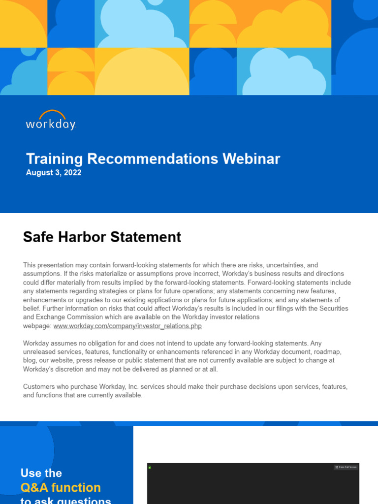 Training Recommendations Webinar Deck (August 3, 2022) | PDF ...