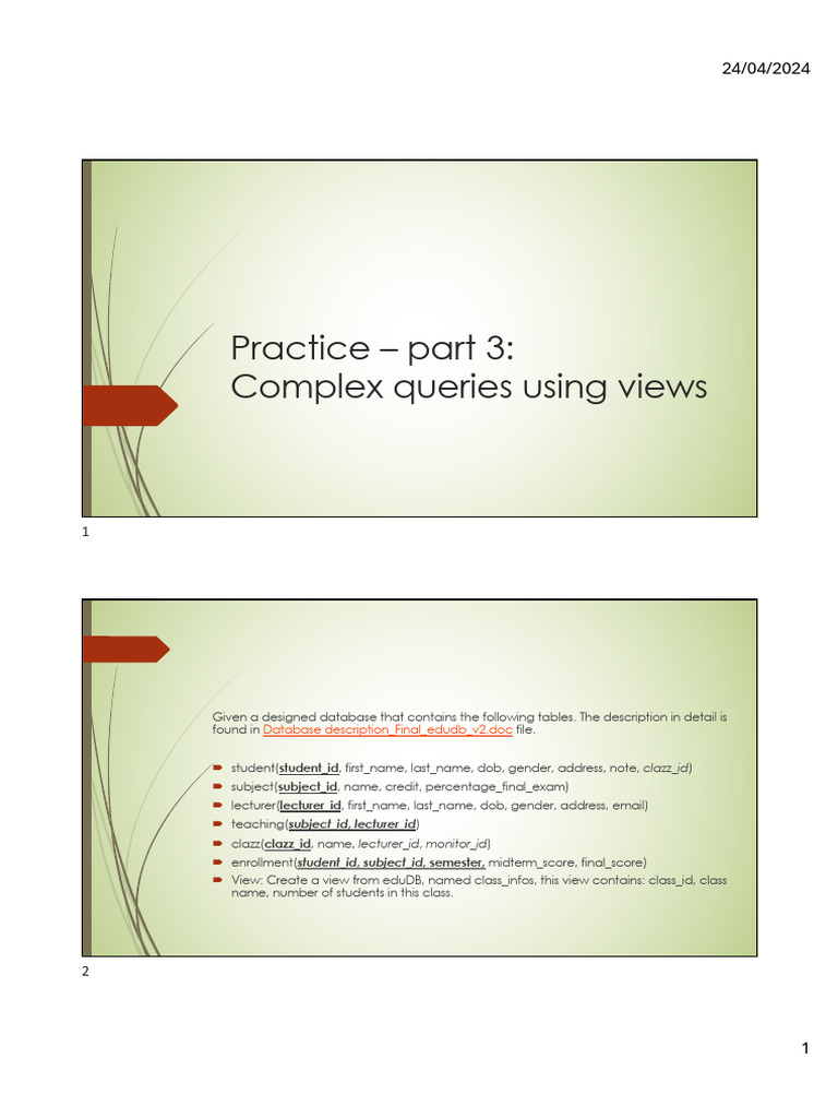 EduDB Query Part3 | PDF | Computer Programming | Computing EduDB Query Part3 | PDF | Computer Programming | Computing