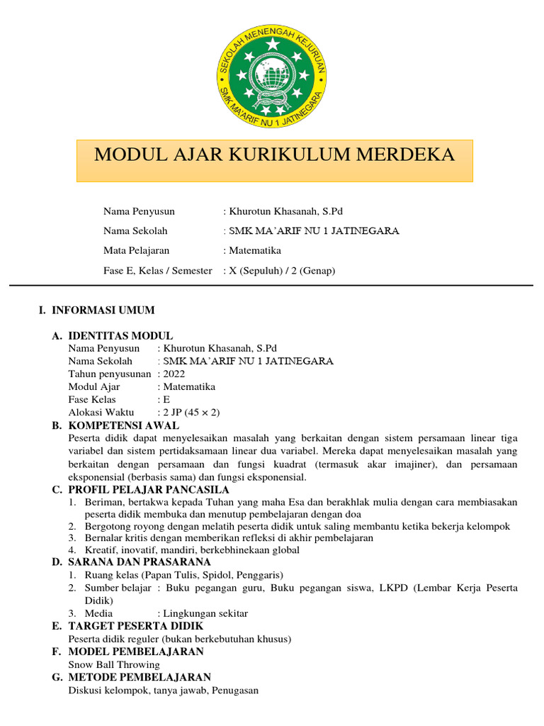 PKKS Modul Ajar SPL | PDF