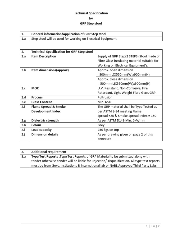 GRP Customised Step Stand | PDF