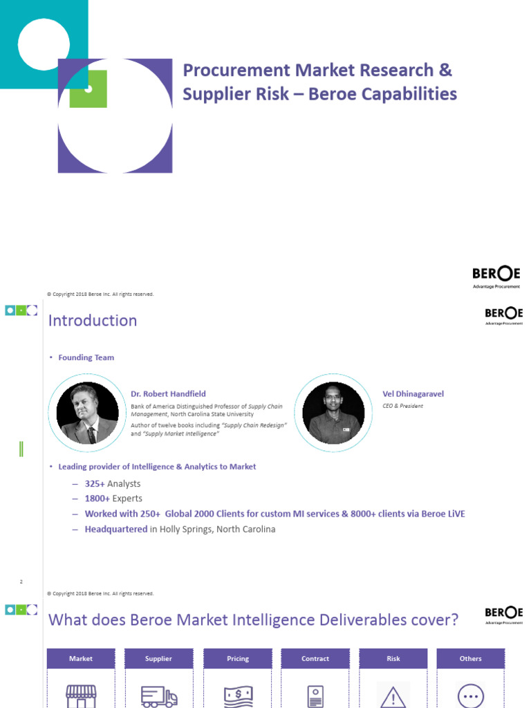 About Beroe English | PDF | Supply Chain | Risk