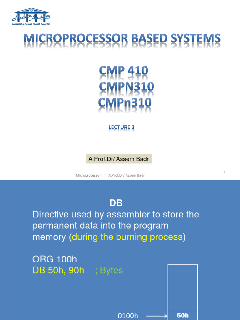 8051 2018 Lec3 | PDF | Central Processing Unit | Computer Engineering