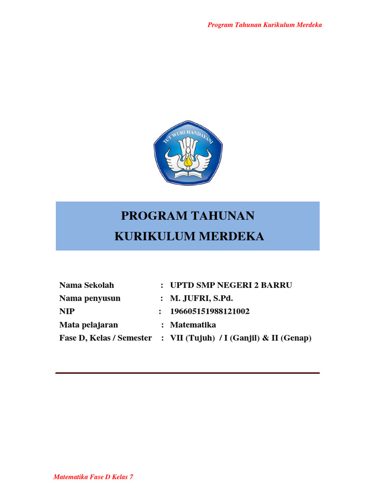 PROTA Kurikulum Merdeka EDIT | PDF | Metode & Bahan Ajar