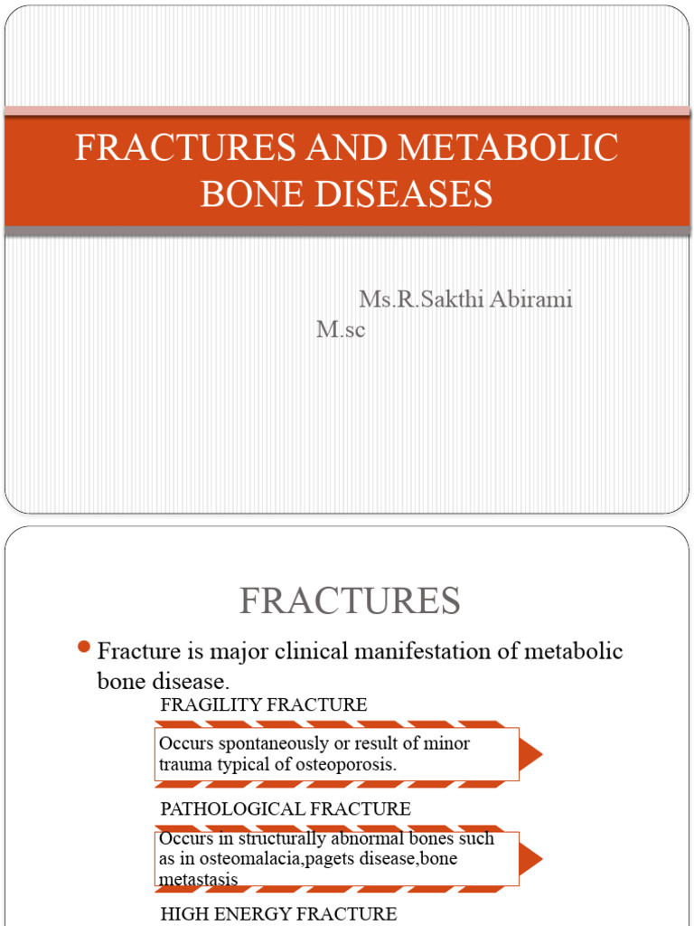 Fractures and Metabolic Bone Diseases | Download Free PDF | Osteoporosis | Bone