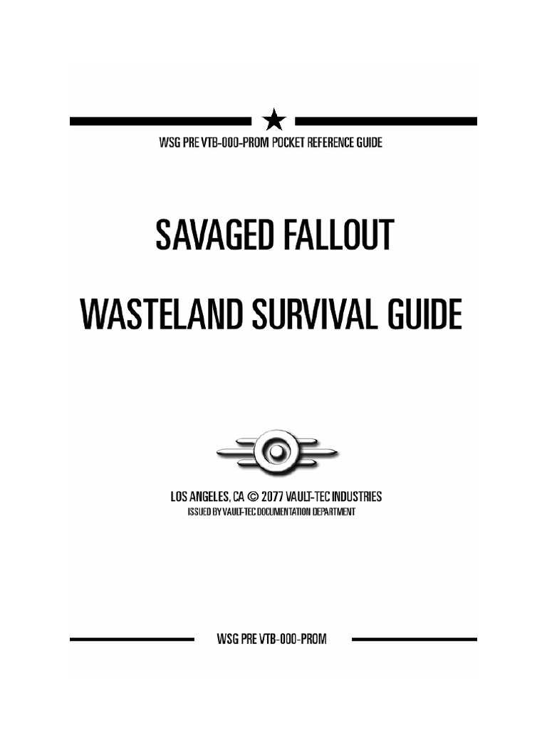 Savage Worlds - Savage Fallout - Wasteland Survival Guide | PDF | Wellness