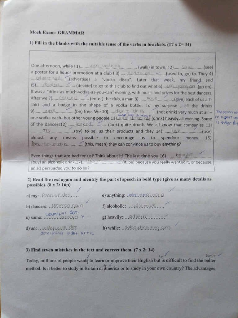 Mock Exam Ingles | PDF