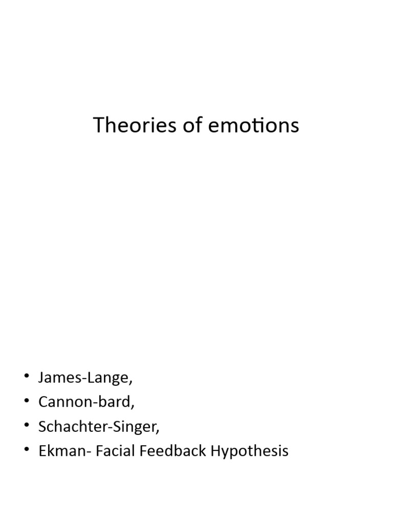 Key Theories of Emotions Explained | PDF | Emotions | Brain