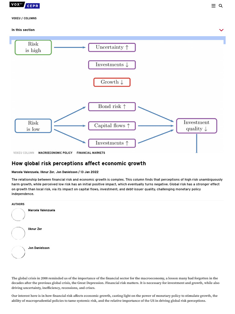 Global Risk Perceptions and Growth Impact | PDF | Risk ...