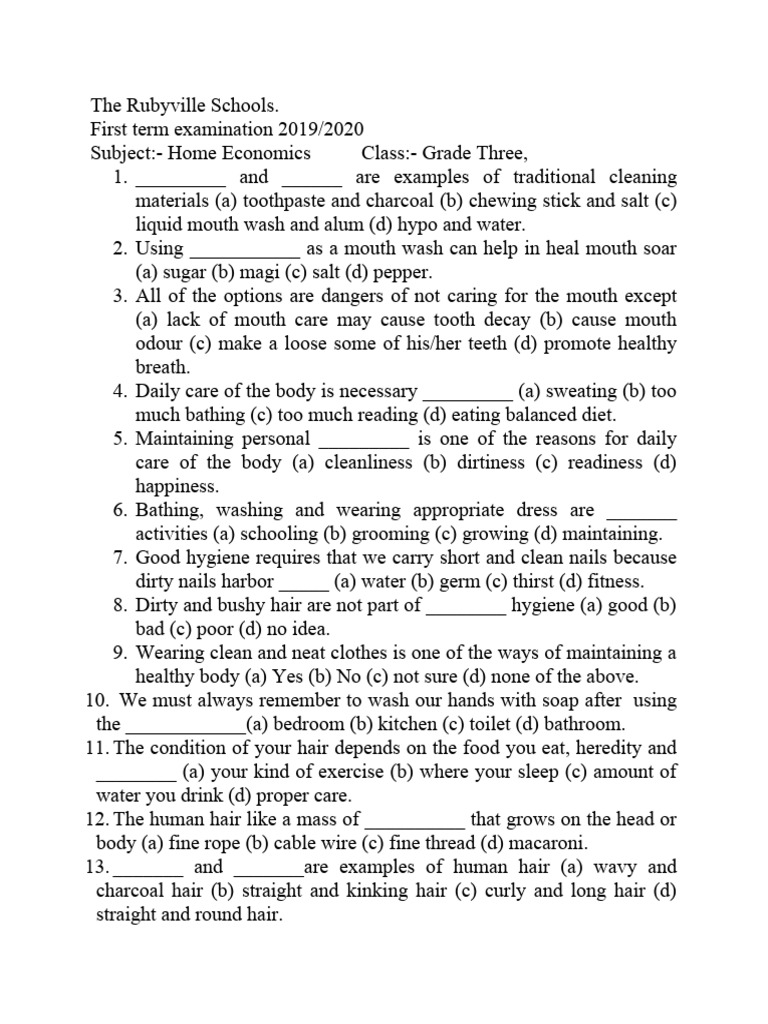 Rubyville Schools Grade 3 Exam Papers | PDF | Atmosphere Of Earth ...