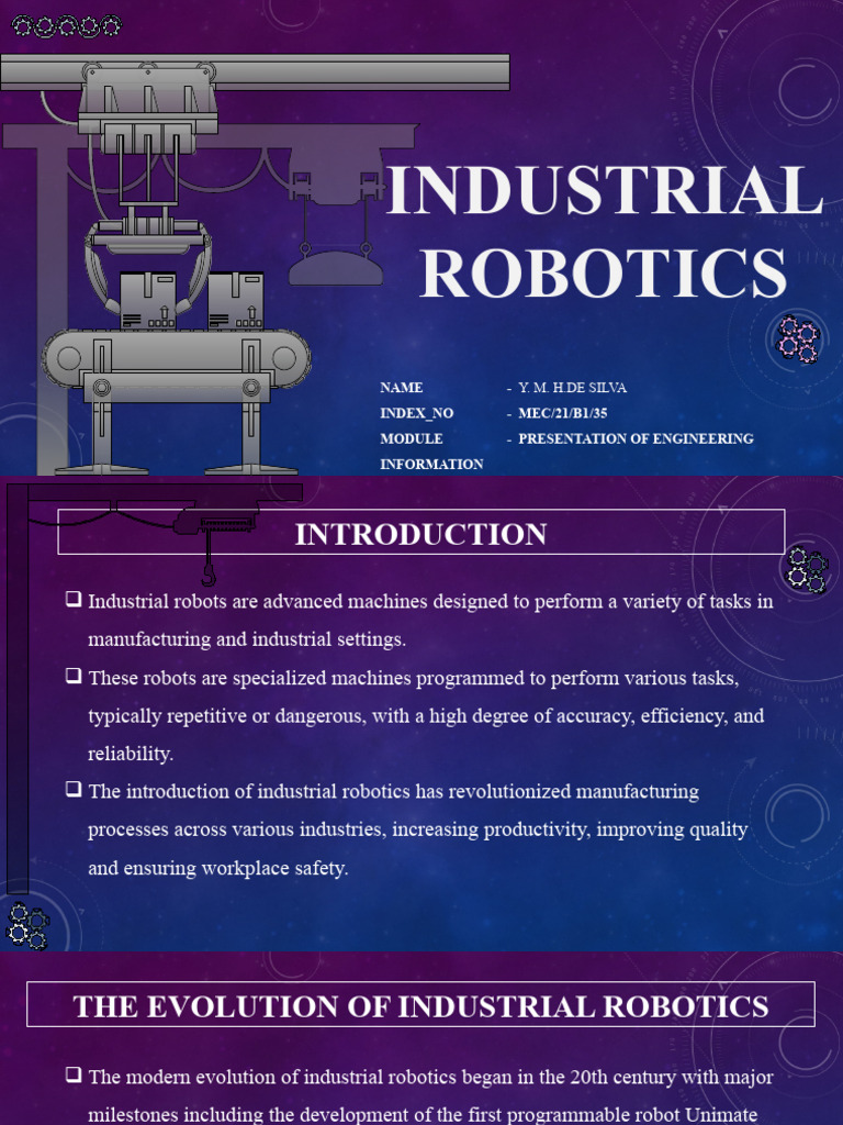 Mec b1 21 35 - Y.M.H.de Silva | PDF | Robot | Robotics